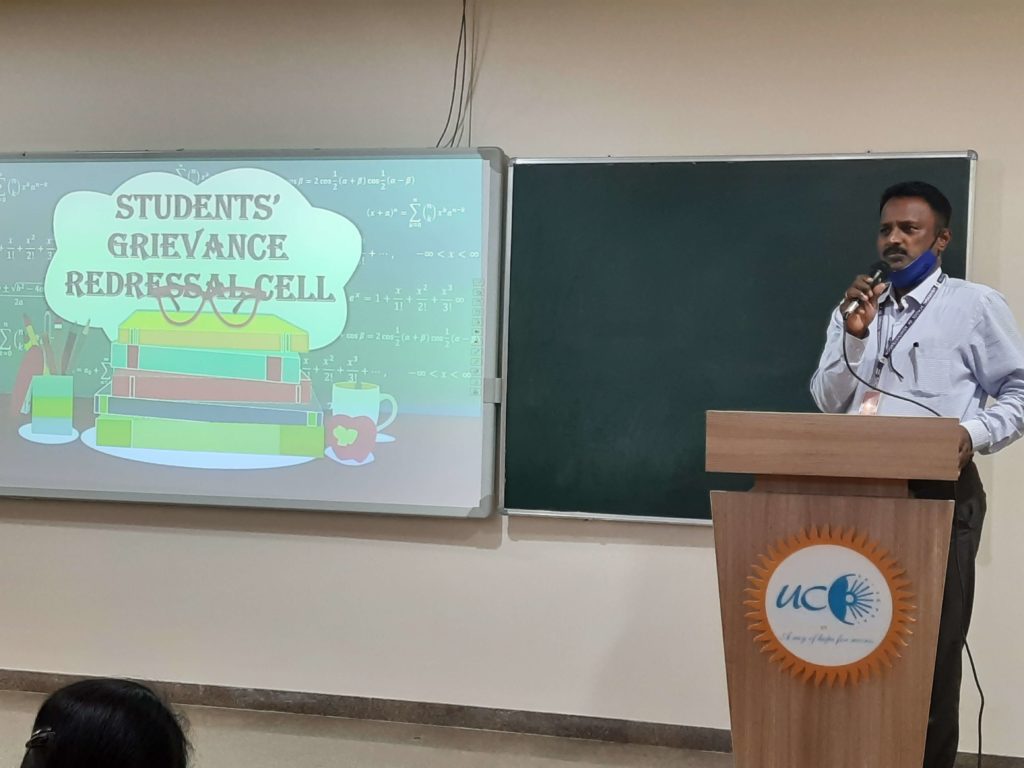 STUDENTS’ GRIEVANCE REDRESSAL CELL 2020-21 - Universal Group Of ...