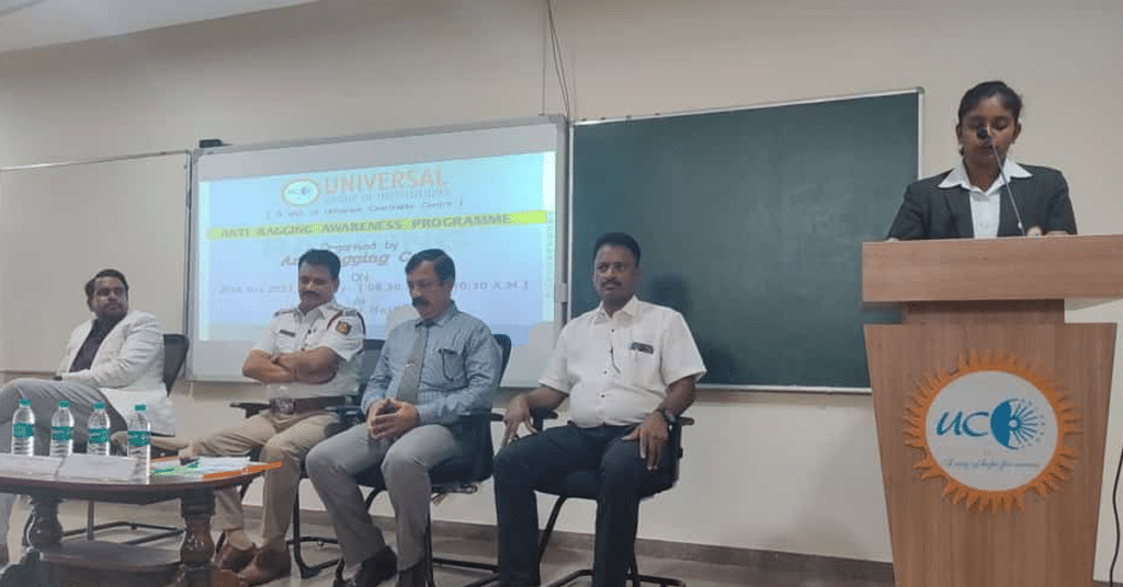 Anti Ragging Awareness Programme - Universal Group Of Institutions