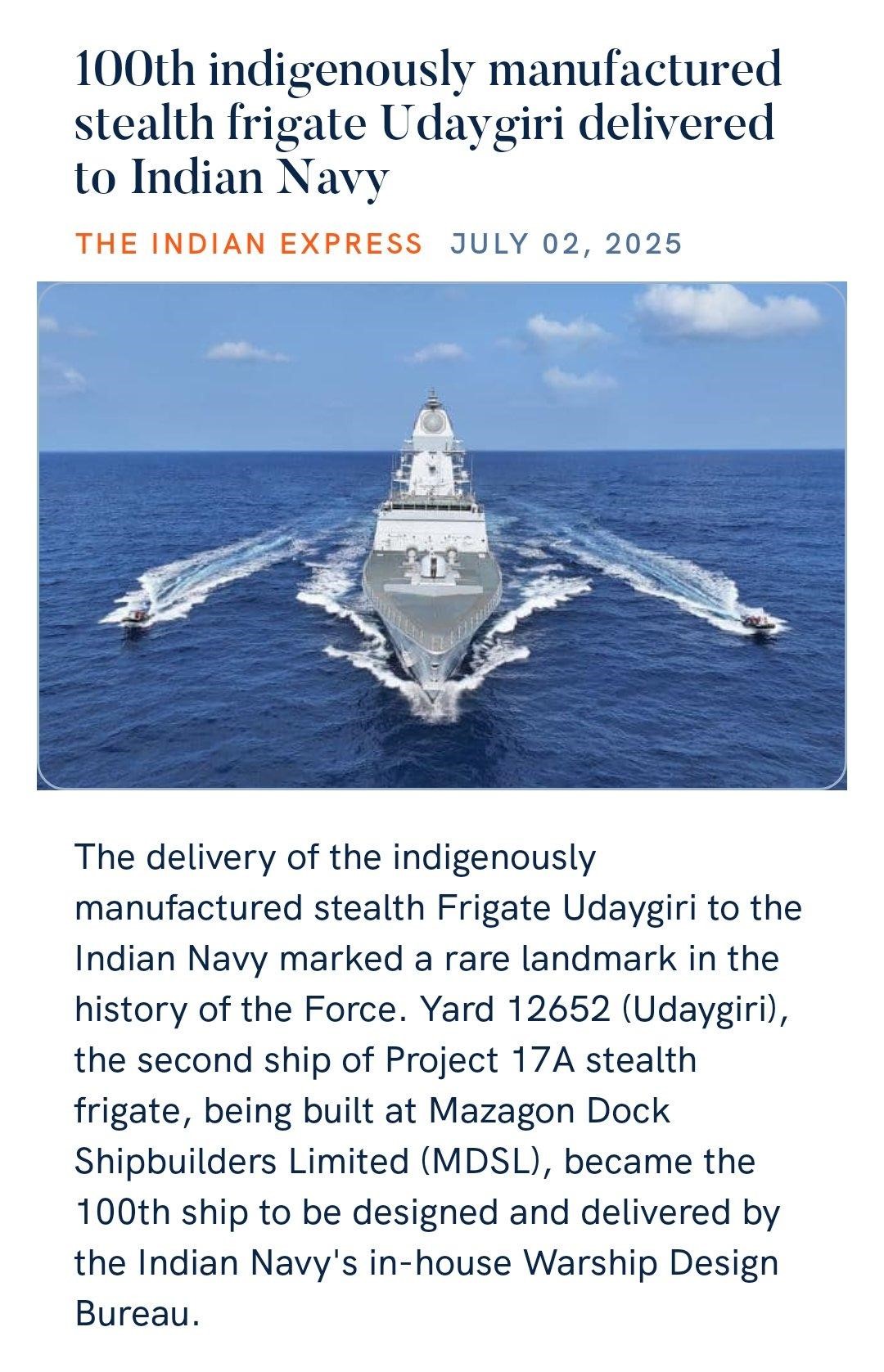 India's Naval Power Grows: 2nd Stealth Frigate