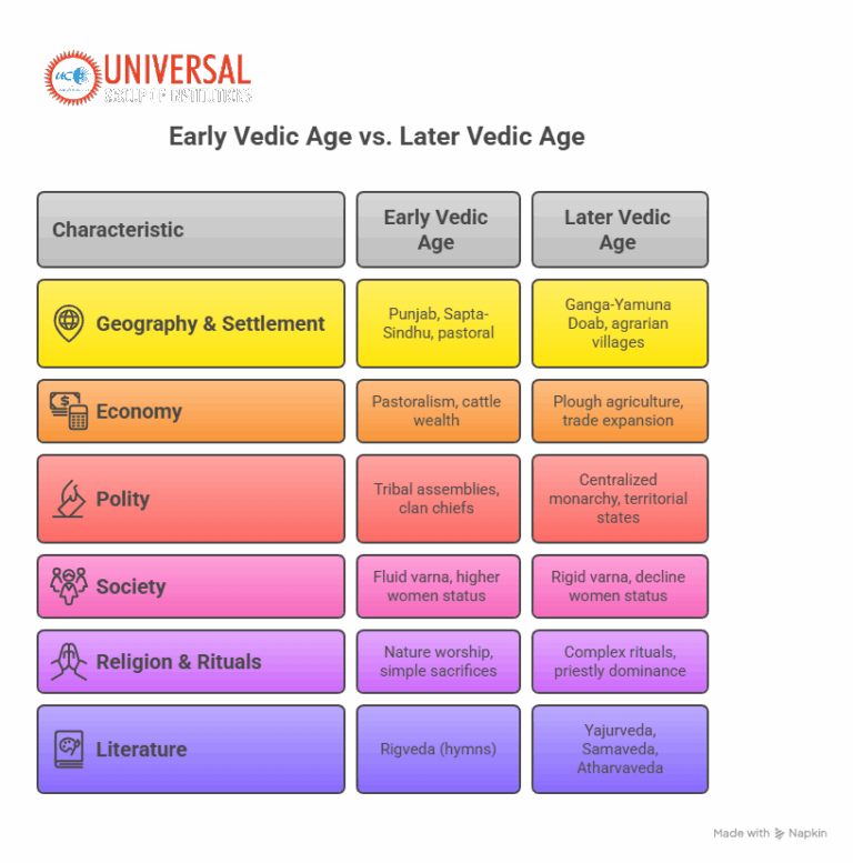 Early vs Later Vedic Age Comparison of Society