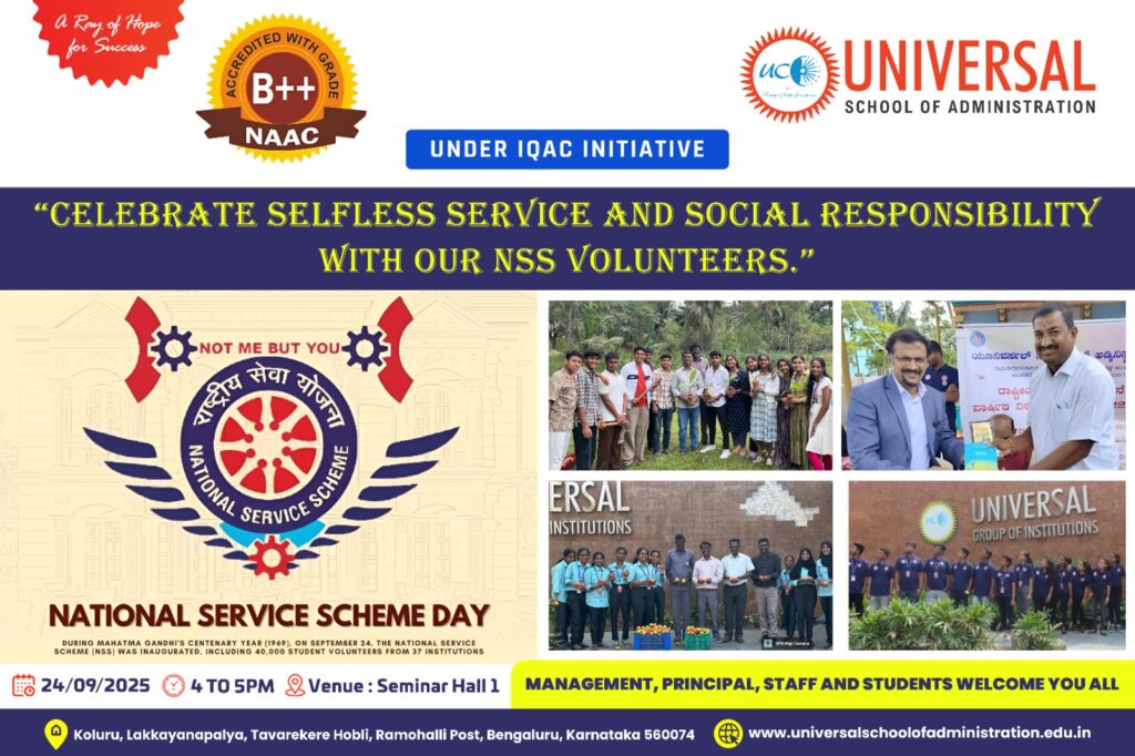 🌟 National Service Scheme Day Celebration at Universal School of ...